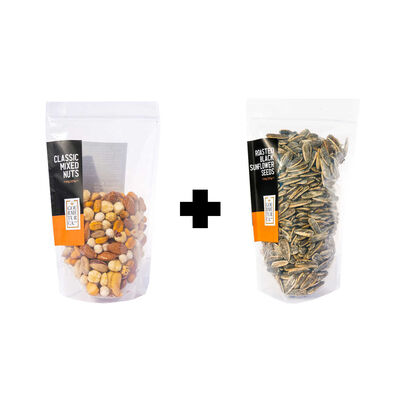 Classic Mixed Nuts - Roasted Black Sunflower Seeds Bundle, Nuts, Summer ...