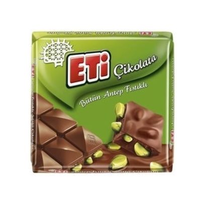 Eti Square Chocolate with Pistachio , 75g 2 pack Chocolate & Wafer Eti